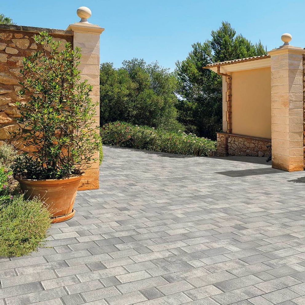 Rettango kombinirana forma srebrno prošarana